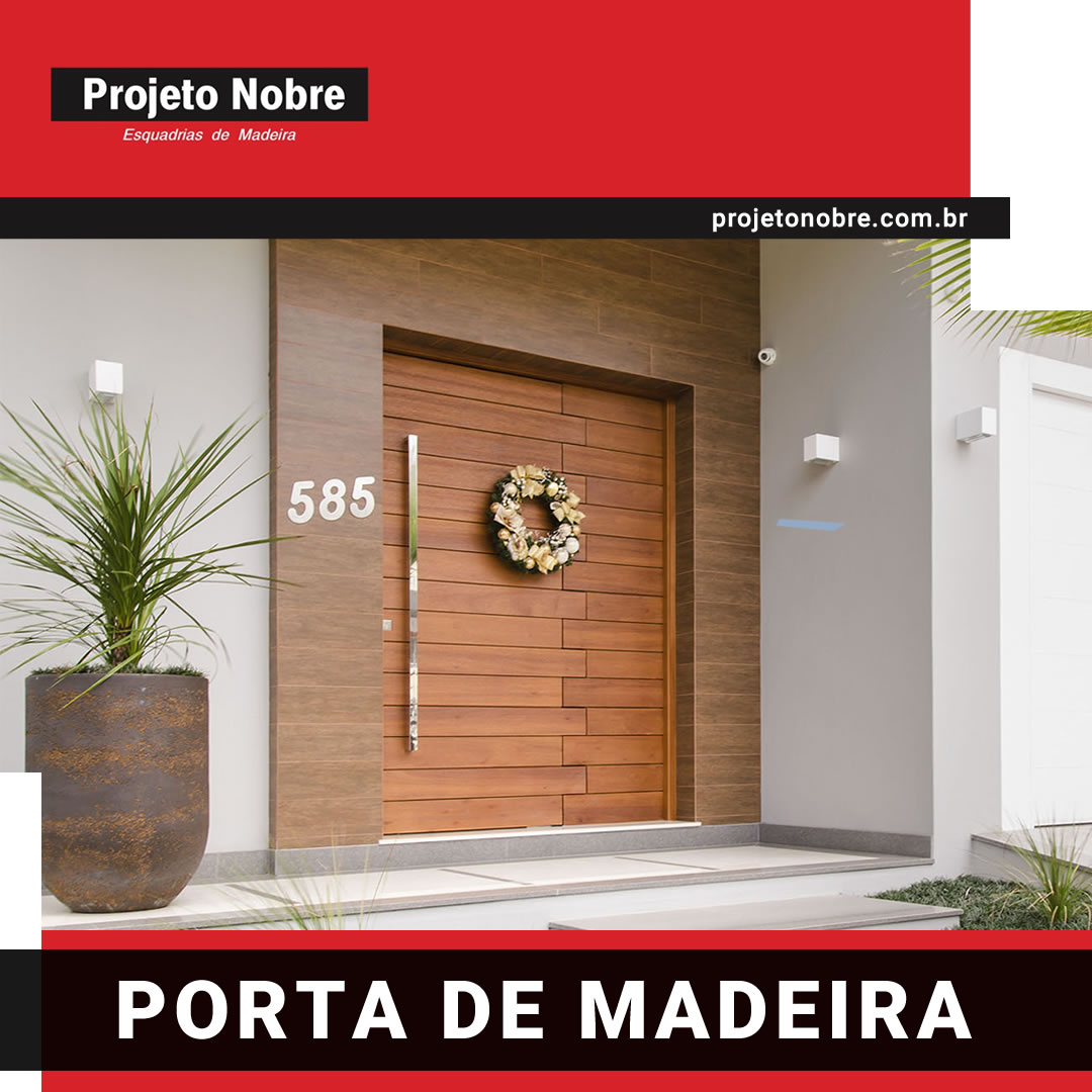 Porta Pivotante de Madeira com Puxador – Projeto Nobre – Esquadrias de ...